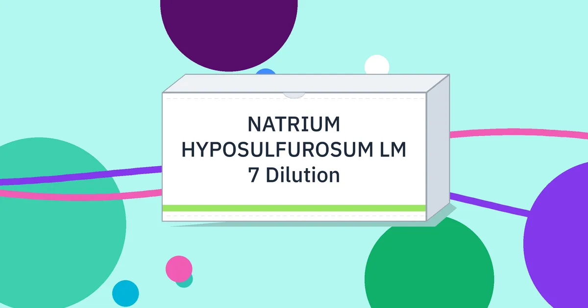 Symbolbild: Packung mit der Aufschrift NATRIUM HYPOSULFUROSUM LM 7 Dilution (PZN 12963815) – Verfügbarkeit und Bezug in Apotheken in Frankfurt am Main