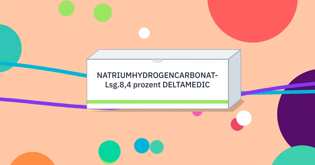 Symbolbild: Packung mit der Aufschrift NATRIUMHYDROGENCARBONAT-Lsg.8,4 prozent DELTAMEDIC (PZN 02045484) – Verfügbarkeit und Bezug in Apotheken in Frankfurt am Main