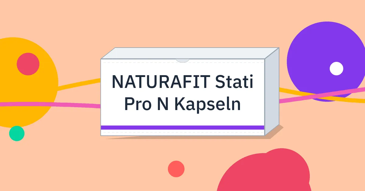 Symbolbild: Packung mit der Aufschrift NATURAFIT Stati Pro N Kapseln (PZN 13704837) – Verfügbarkeit und Bezug in Apotheken in Frankfurt am Main