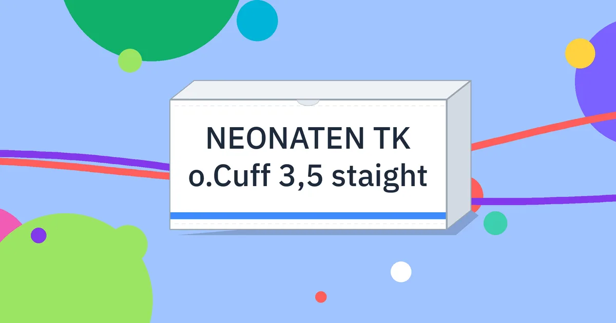 Symbolbild: Packung mit der Aufschrift NEONATEN TK o.Cuff 3,5 staight (PZN 07779860) – Verfügbarkeit und Bezug in Apotheken in Frankfurt am Main
