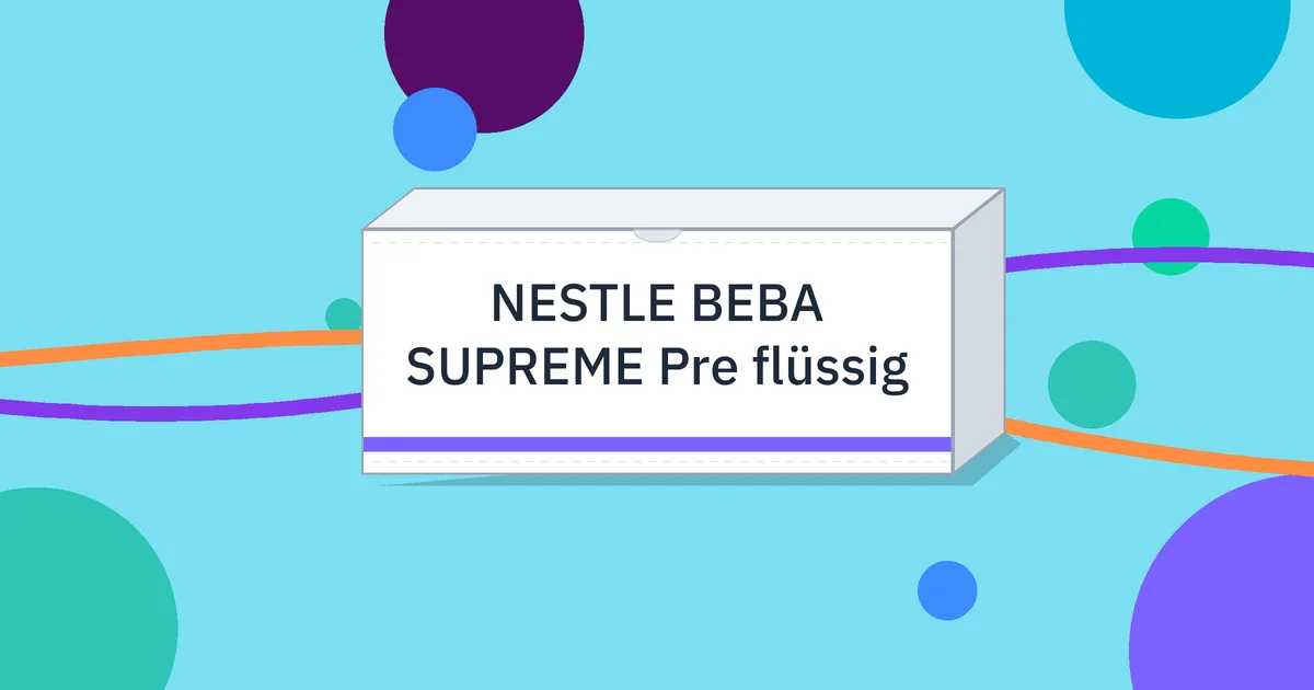 Symbolbild: Packung mit der Aufschrift NESTLE BEBA SUPREME Pre flüssig (PZN 14160629) – Verfügbarkeit und Bezug in Apotheken in Frankfurt am Main