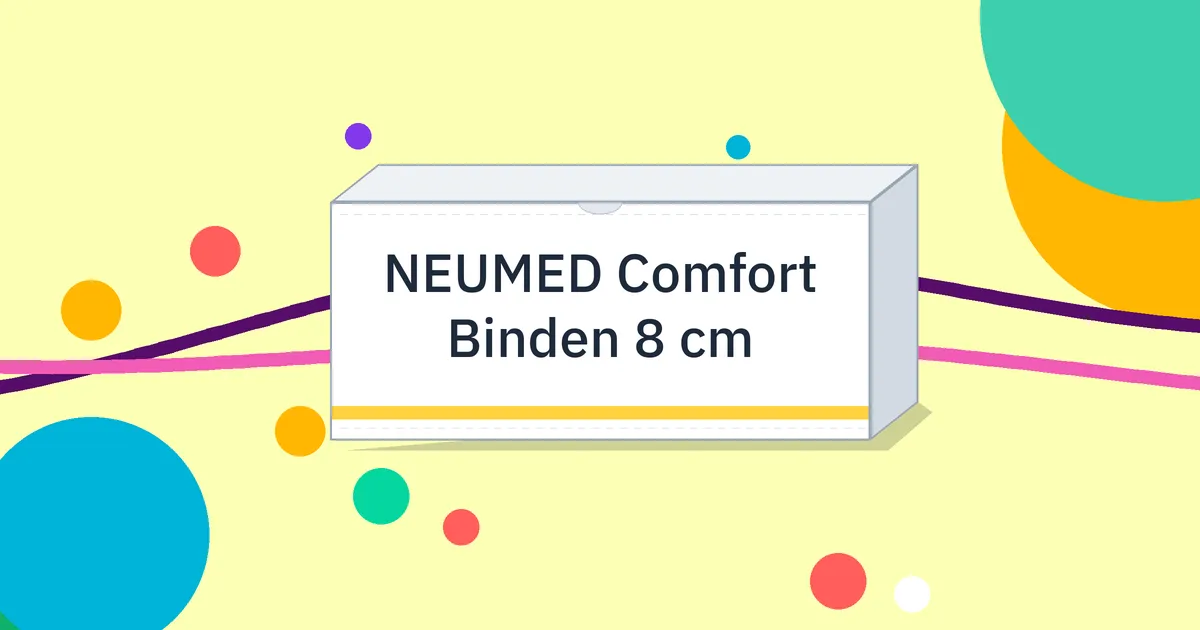 Symbolbild: Packung mit der Aufschrift NEUMED Comfort Binden 8 cm (PZN 00802946) – Verfügbarkeit und Bezug in Apotheken in Frankfurt am Main