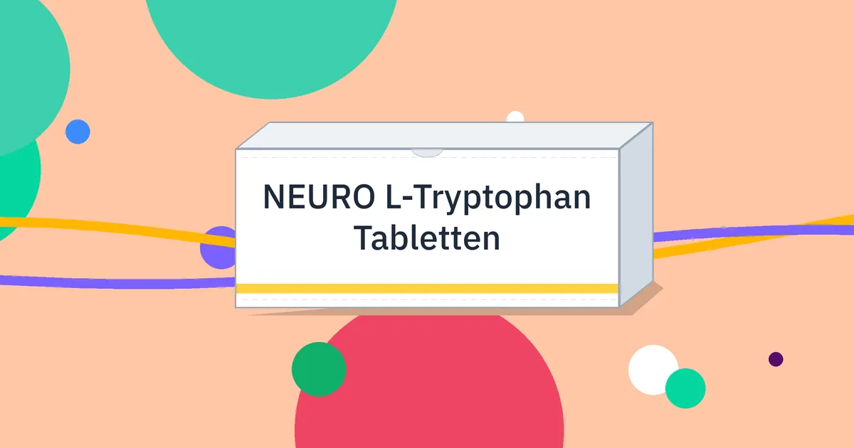 Symbolbild: Packung mit der Aufschrift NEURO L-Tryptophan Tabletten (PZN 06561998) – Verfügbarkeit und Bezug in Apotheken in Frankfurt am Main