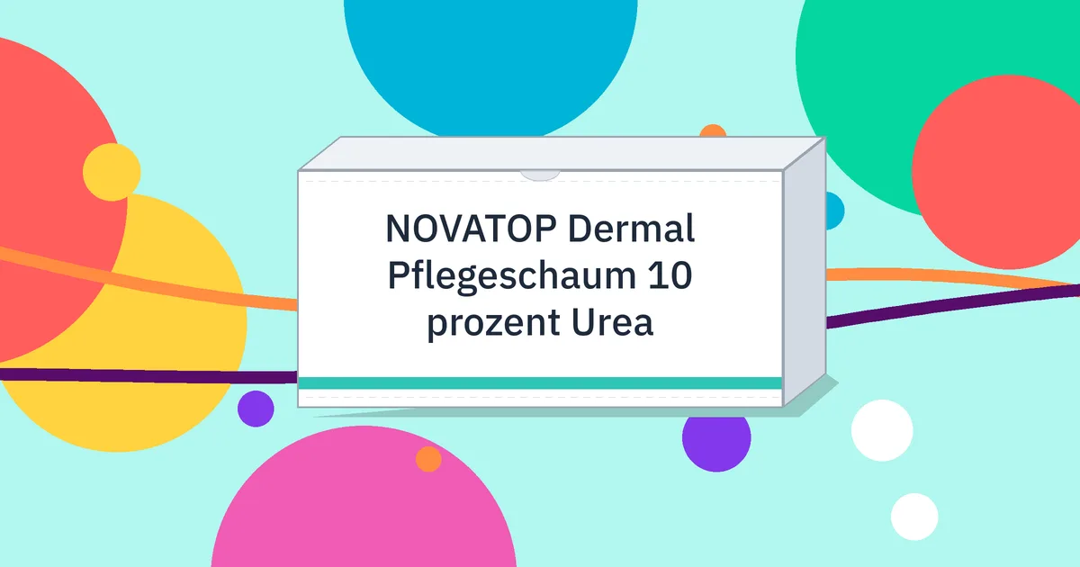 Symbolbild: Packung mit der Aufschrift NOVATOP Dermal Pflegeschaum 10 prozent Urea (PZN 06091914) – Verfügbarkeit und Bezug in Apotheken in Frankfurt am Main