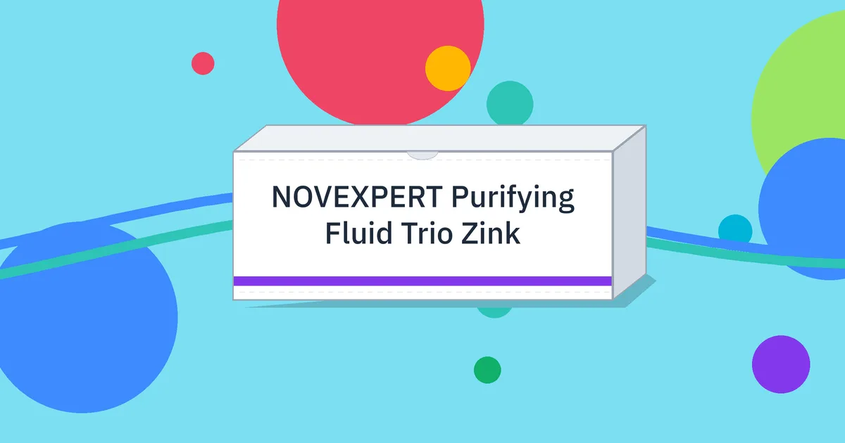 Symbolbild: Packung mit der Aufschrift NOVEXPERT Purifying Fluid Trio Zink (PZN 19147527) – Verfügbarkeit und Bezug in Apotheken in Frankfurt am Main