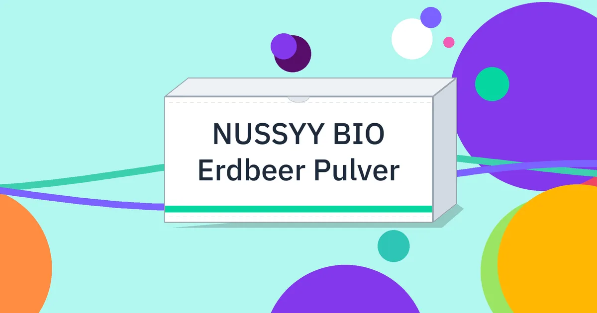Symbolbild: Packung mit der Aufschrift NUSSYY BIO Erdbeer Pulver (PZN 14242824) – Verfügbarkeit und Bezug in Apotheken in Frankfurt am Main