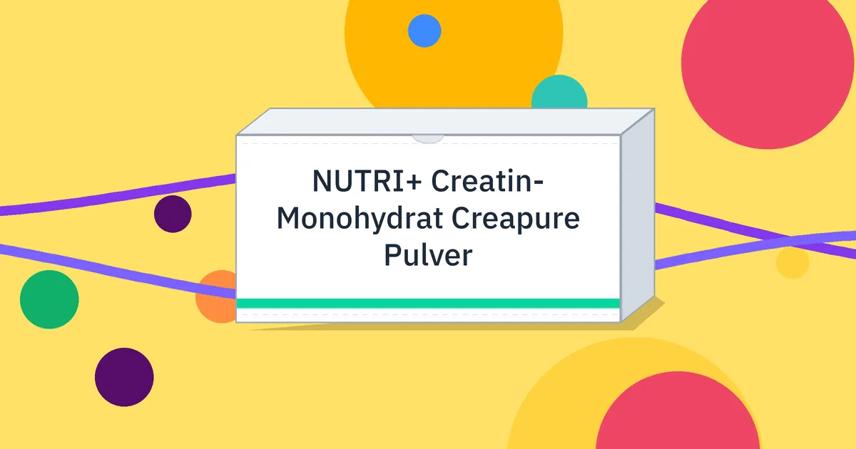 Symbolbild: Packung mit der Aufschrift NUTRI+ Creatin-Monohydrat Creapure Pulver (PZN 19667675) – Verfügbarkeit und Bezug in Apotheken in Frankfurt am Main