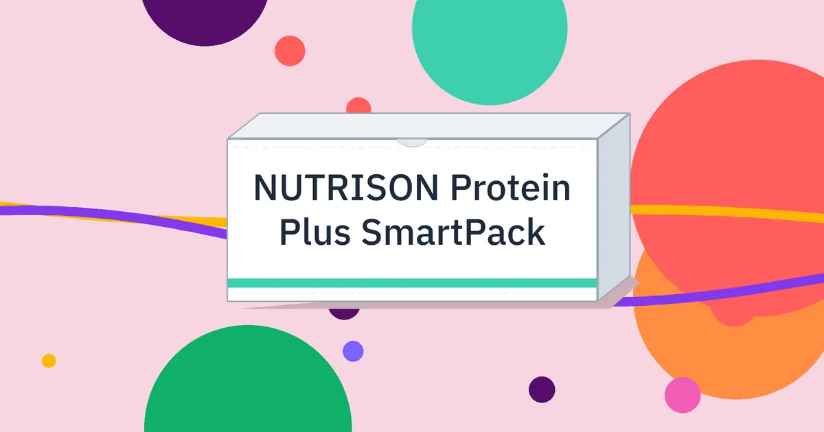 Symbolbild: Packung mit der Aufschrift NUTRISON Protein Plus SmartPack (PZN 14132449) – Verfügbarkeit und Bezug in Apotheken in Frankfurt am Main