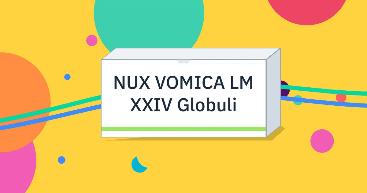 Symbolbild: Packung mit der Aufschrift NUX VOMICA LM XXIV Globuli (PZN 02678605) – Verfügbarkeit und Bezug in Apotheken in Frankfurt am Main