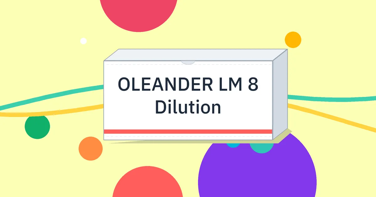 Symbolbild: Packung mit der Aufschrift OLEANDER LM 8 Dilution (PZN 12971157) – Verfügbarkeit und Bezug in Apotheken in Frankfurt am Main