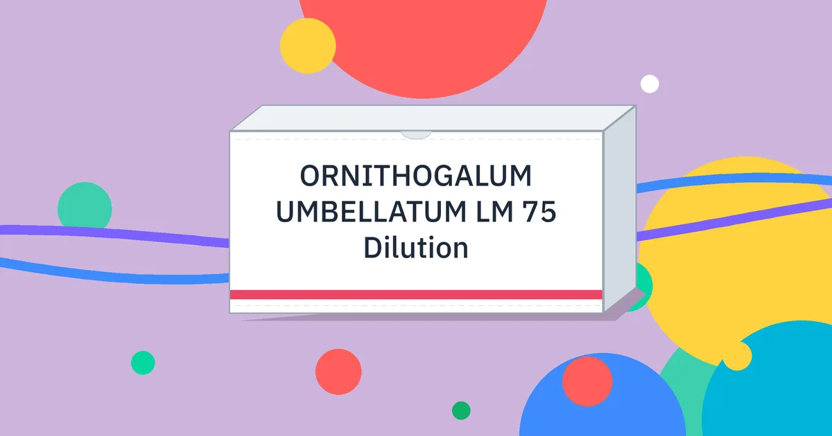 Symbolbild: Packung mit der Aufschrift ORNITHOGALUM UMBELLATUM LM 75 Dilution (PZN 12973788) – Verfügbarkeit und Bezug in Apotheken in Frankfurt am Main