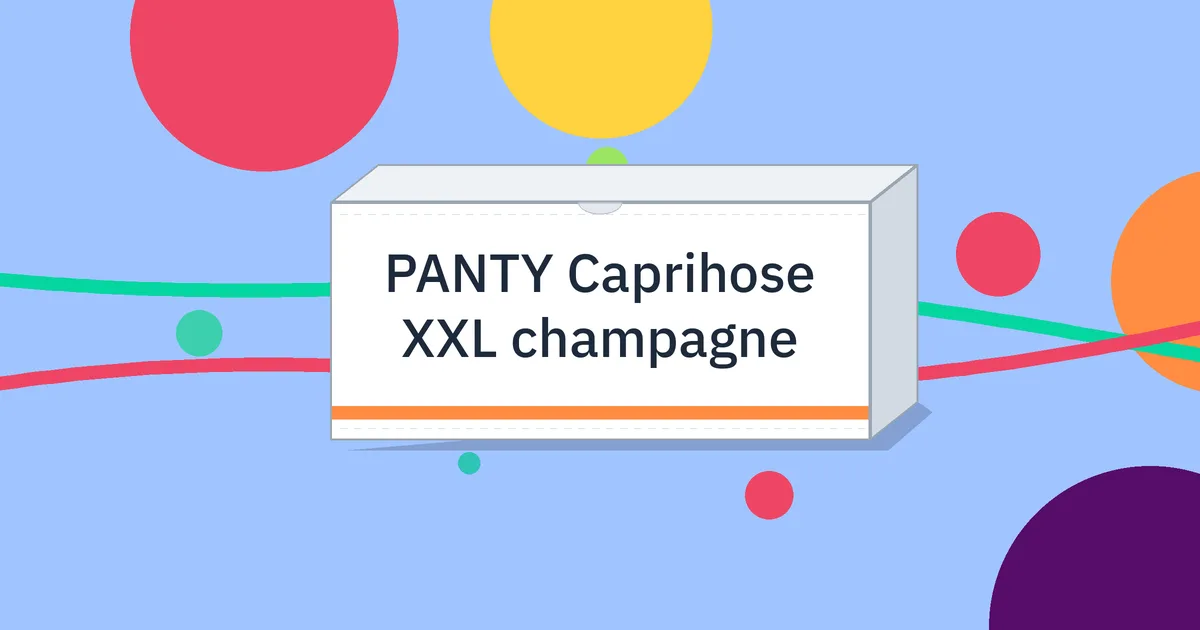 Symbolbild: Packung mit der Aufschrift PANTY Caprihose XXL champagne (PZN 16191568) – Verfügbarkeit und Bezug in Apotheken in Frankfurt am Main