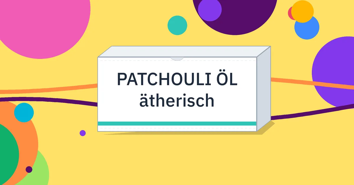 Symbolbild: Packung mit der Aufschrift PATCHOULI ÖL ätherisch (PZN 18005162) – Verfügbarkeit und Bezug in Apotheken in Frankfurt am Main