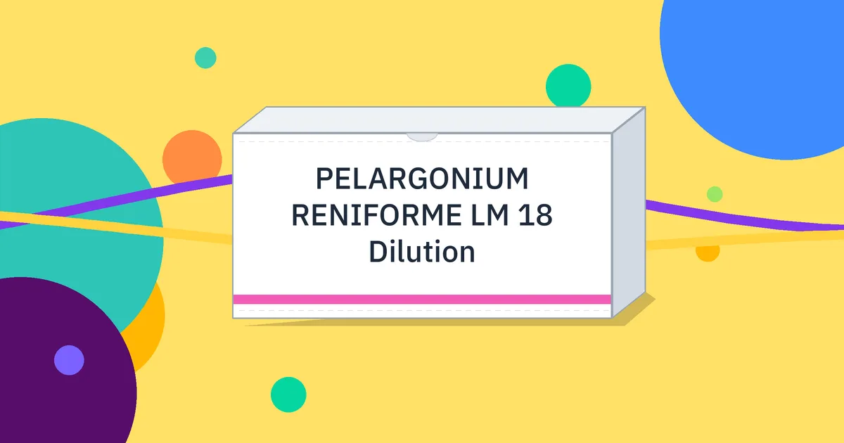 Symbolbild: Packung mit der Aufschrift PELARGONIUM RENIFORME LM 18 Dilution (PZN 13633310) – Verfügbarkeit und Bezug in Apotheken in Frankfurt am Main
