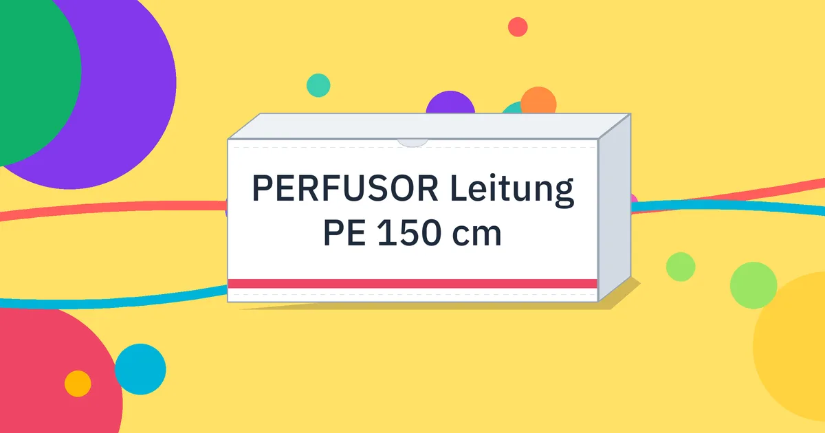 Symbolbild: Packung mit der Aufschrift PERFUSOR Leitung PE 150 cm (PZN 06100636) – Verfügbarkeit und Bezug in Apotheken in Frankfurt am Main