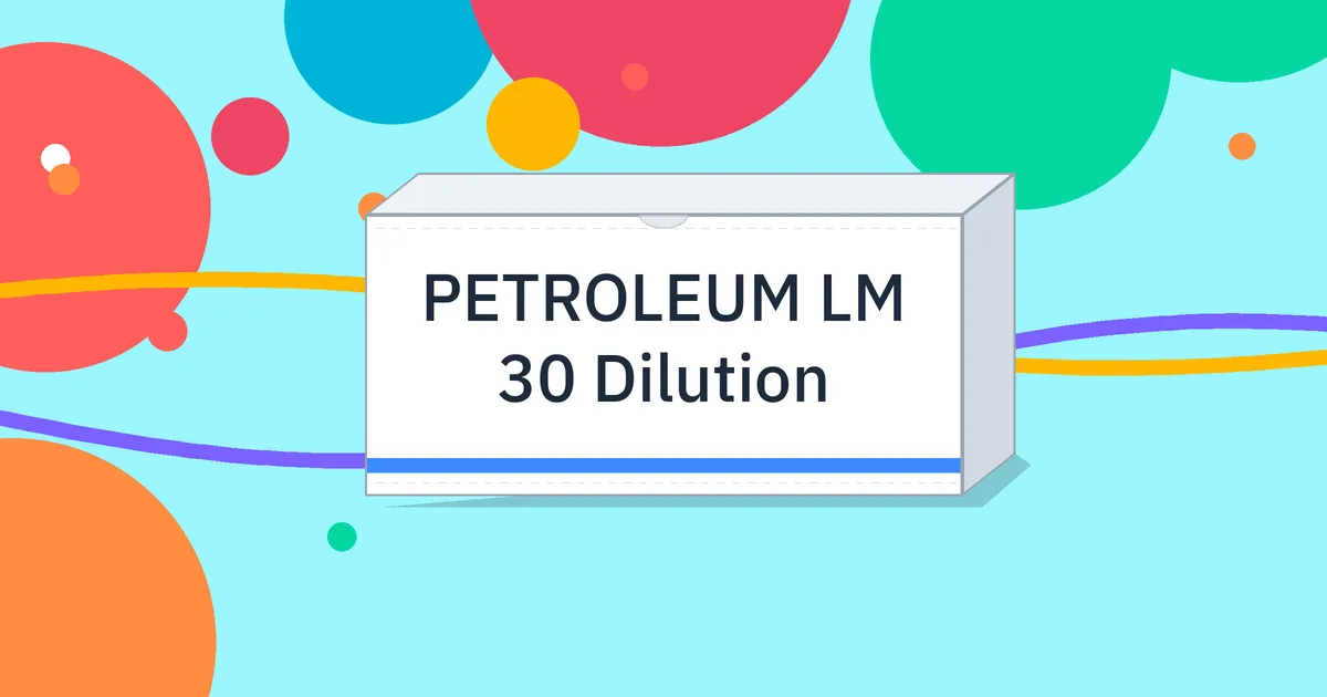 Symbolbild: Packung mit der Aufschrift PETROLEUM LM 30 Dilution (PZN 03505373) – Verfügbarkeit und Bezug in Apotheken in Frankfurt am Main