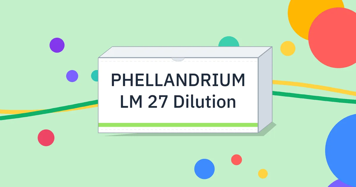 Symbolbild: Packung mit der Aufschrift PHELLANDRIUM LM 27 Dilution (PZN 13637609) – Verfügbarkeit und Bezug in Apotheken in Frankfurt am Main