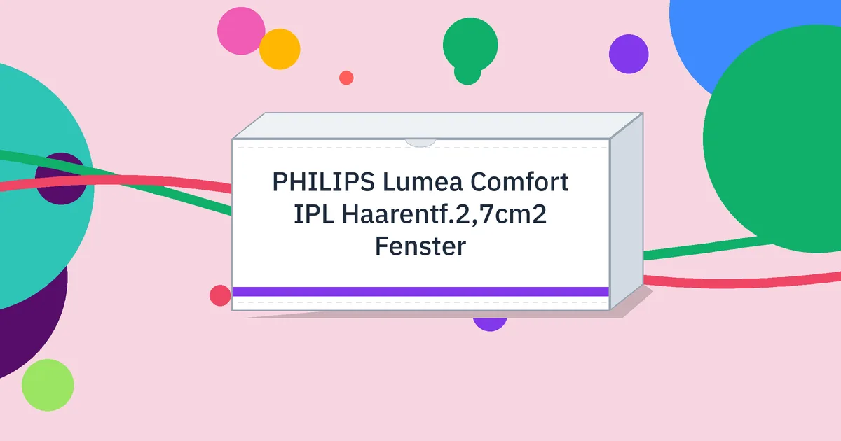 Symbolbild: Packung mit der Aufschrift PHILIPS Lumea Comfort IPL Haarentf.2,7cm2 Fenster (PZN 01895855) – Verfügbarkeit und Bezug in Apotheken in Frankfurt am Main