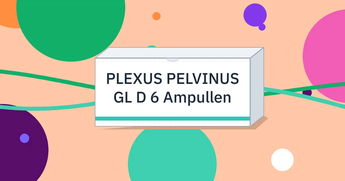 Symbolbild: Packung mit der Aufschrift PLEXUS PELVINUS GL D 6 Ampullen (PZN 02951946) – Verfügbarkeit und Bezug in Apotheken in Frankfurt am Main