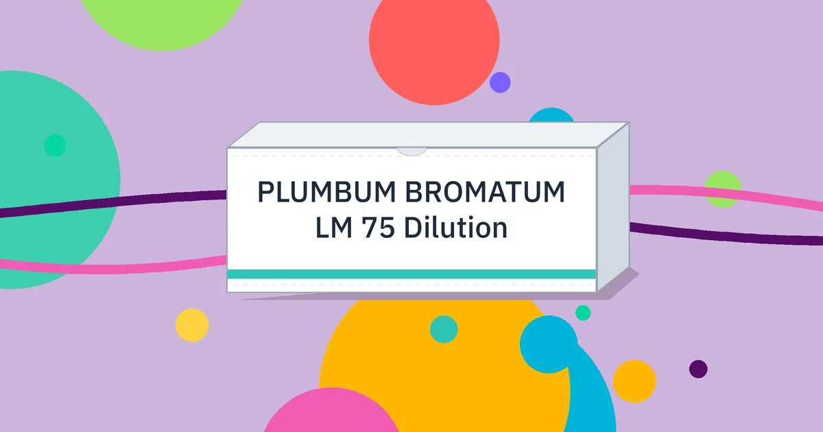 Symbolbild: Packung mit der Aufschrift PLUMBUM BROMATUM LM 75 Dilution (PZN 13040018) – Verfügbarkeit und Bezug in Apotheken in Frankfurt am Main