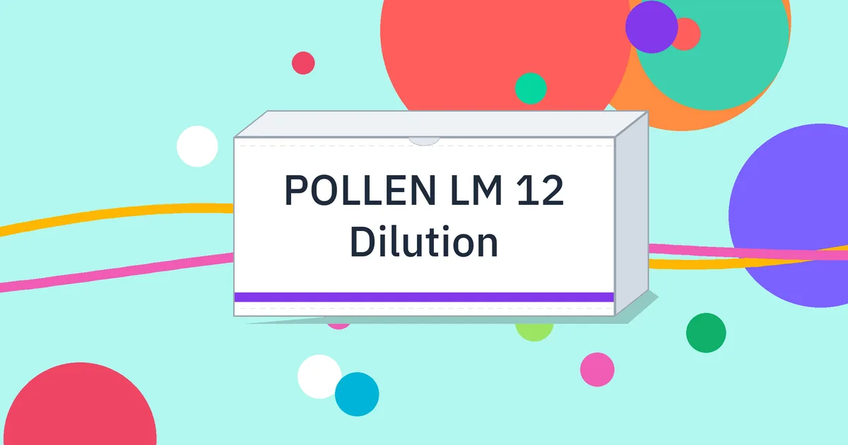 Symbolbild: Packung mit der Aufschrift POLLEN LM 12 Dilution (PZN 03505462) – Verfügbarkeit und Bezug in Apotheken in Frankfurt am Main