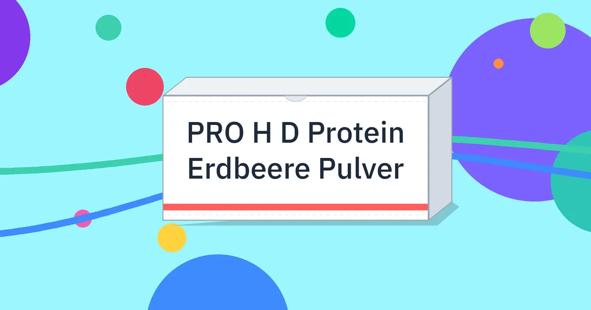 Symbolbild: Packung mit der Aufschrift PRO H D Protein Erdbeere Pulver (PZN 07681813) – Verfügbarkeit und Bezug in Apotheken in Frankfurt am Main