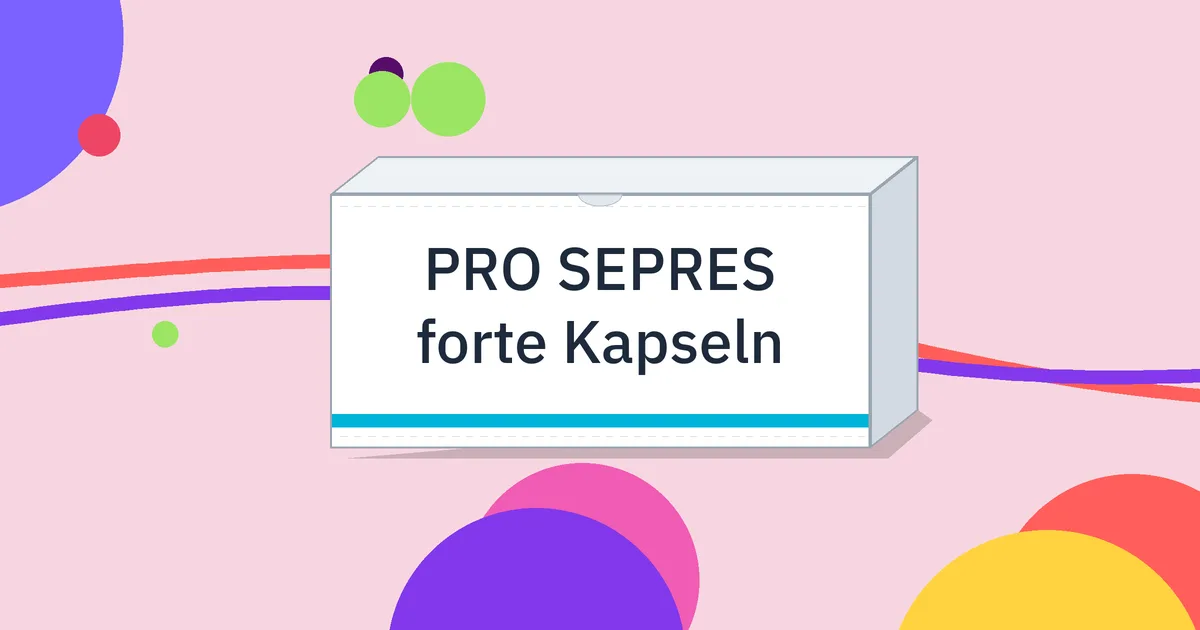 Symbolbild: Packung mit der Aufschrift PRO SEPRES forte Kapseln (PZN 06435354) – Verfügbarkeit und Bezug in Apotheken in Frankfurt am Main