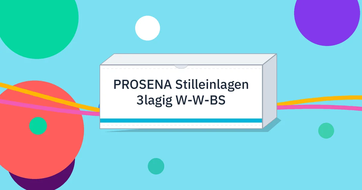 Symbolbild: Packung mit der Aufschrift PROSENA Stilleinlagen 3lagig W-W-BS (PZN 06982725) – Verfügbarkeit und Bezug in Apotheken in Frankfurt am Main