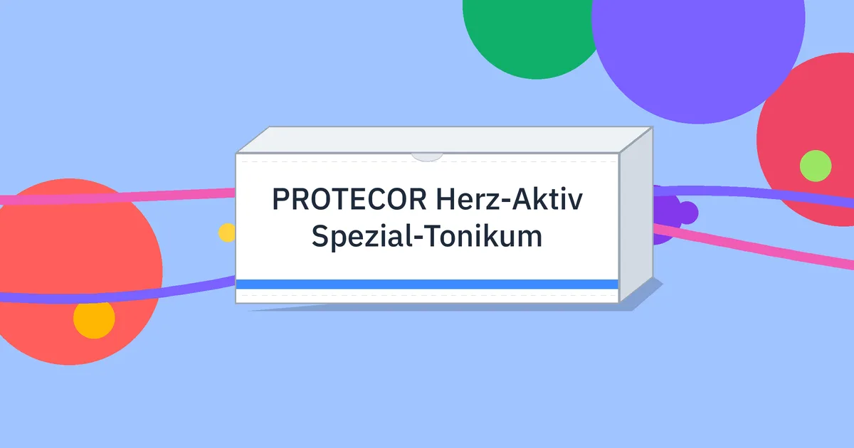 Symbolbild: Packung mit der Aufschrift PROTECOR Herz-Aktiv Spezial-Tonikum (PZN 06571301) – Verfügbarkeit und Bezug in Apotheken in Frankfurt am Main