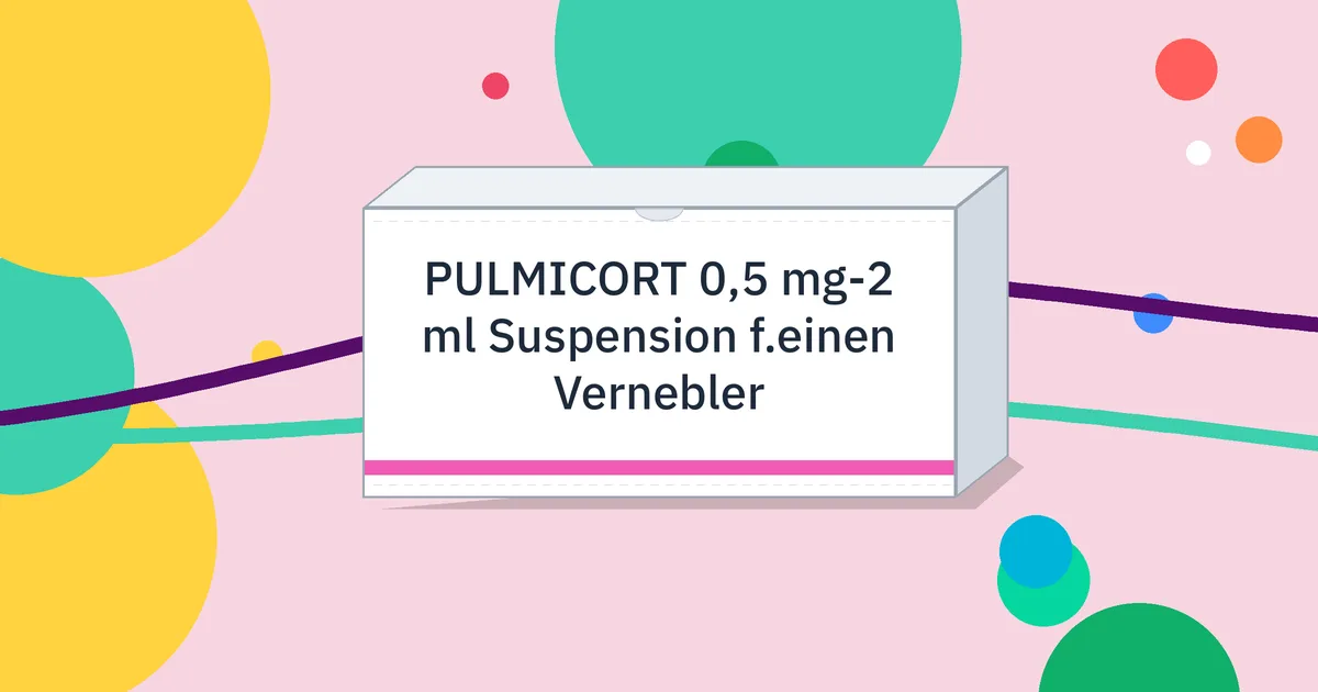 Symbolbild: Packung mit der Aufschrift PULMICORT 0,5 mg-2 ml Suspension f.einen Vernebler (PZN 12557771) – Verfügbarkeit und Bezug in Apotheken in Frankfurt am Main