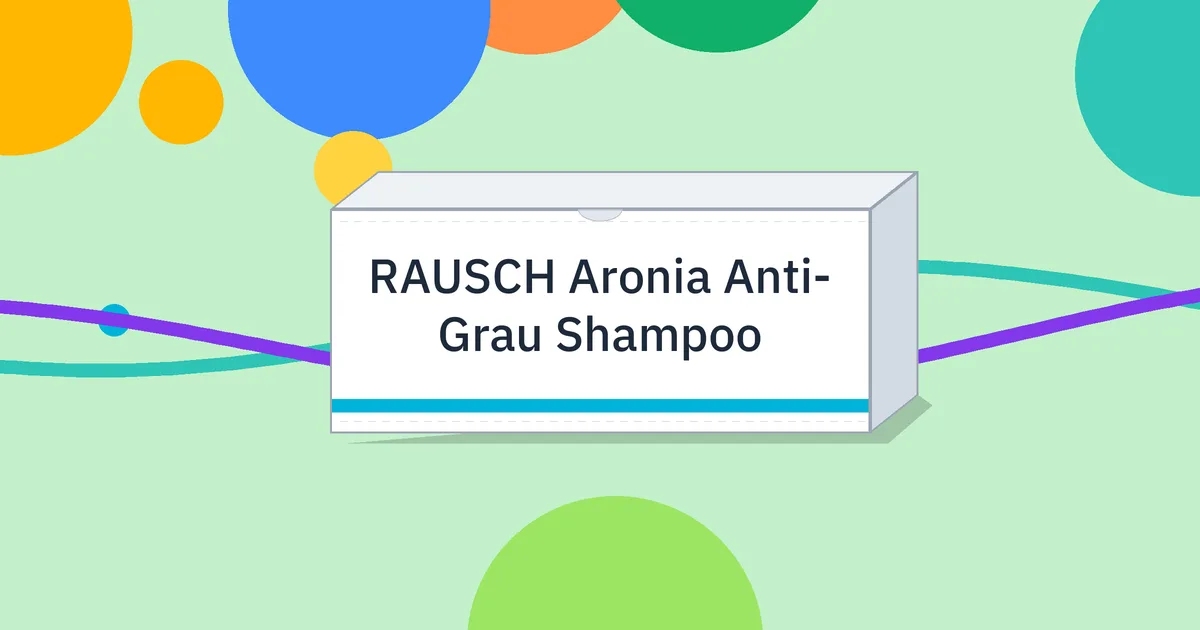 Symbolbild: Packung mit der Aufschrift RAUSCH Aronia Anti-Grau Shampoo (PZN 16146208) – Verfügbarkeit und Bezug in Apotheken in Frankfurt am Main