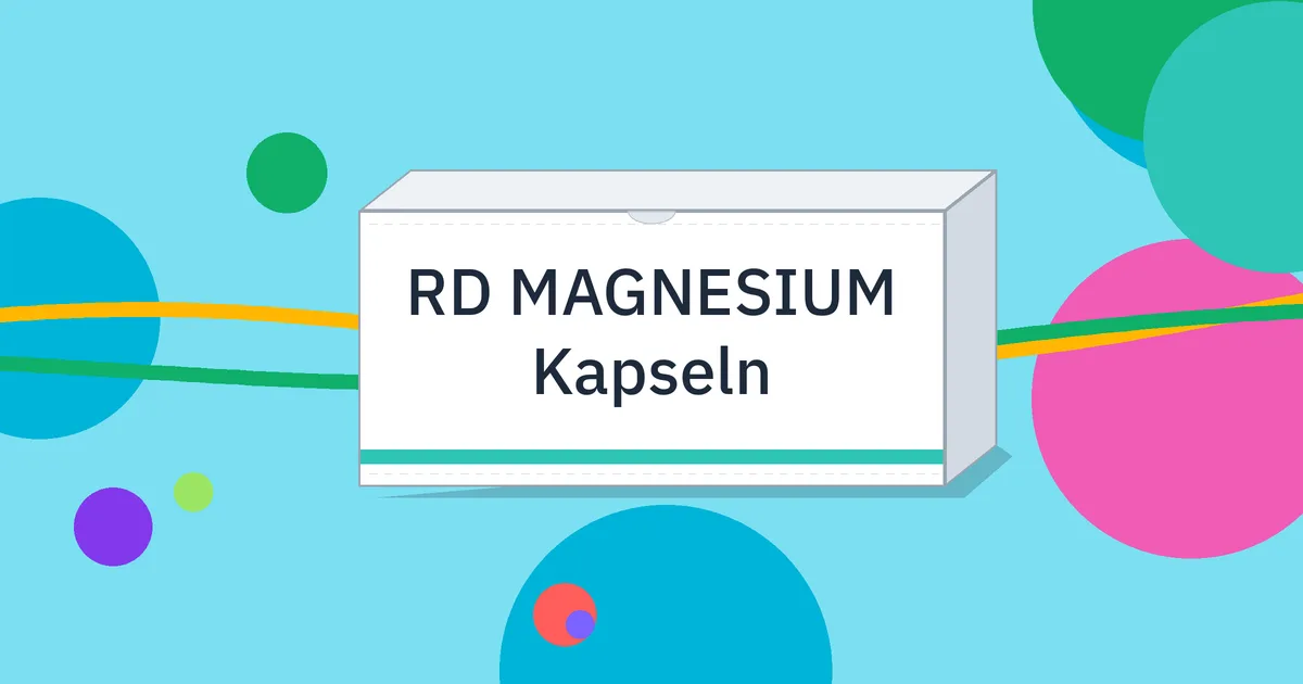 Symbolbild: Packung mit der Aufschrift RD MAGNESIUM Kapseln (PZN 12426589) – Verfügbarkeit und Bezug in Apotheken in Frankfurt am Main