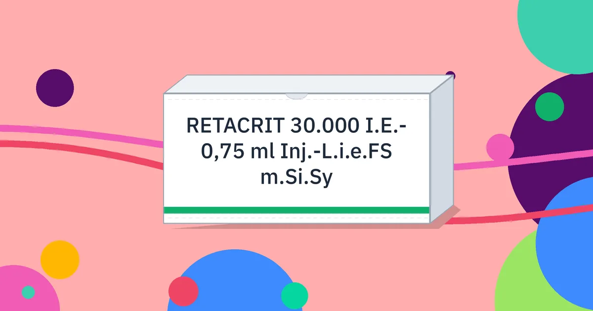 Symbolbild: Packung mit der Aufschrift RETACRIT 30.000 I.E.-0,75 ml Inj.-L.i.e.FS m.Si.Sy (PZN 14027936) – Verfügbarkeit und Bezug in Apotheken in Frankfurt am Main