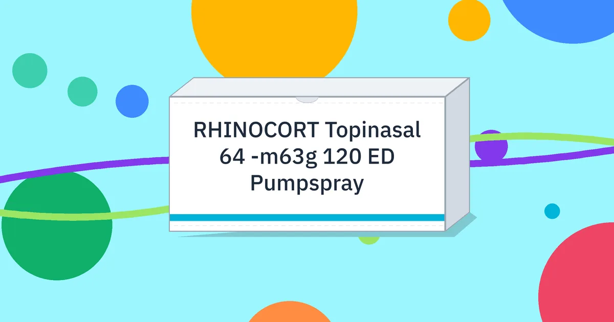 Symbolbild: Packung mit der Aufschrift RHINOCORT Topinasal 64 -m63g 120 ED Pumpspray (PZN 01888602) – Verfügbarkeit und Bezug in Apotheken in Frankfurt am Main
