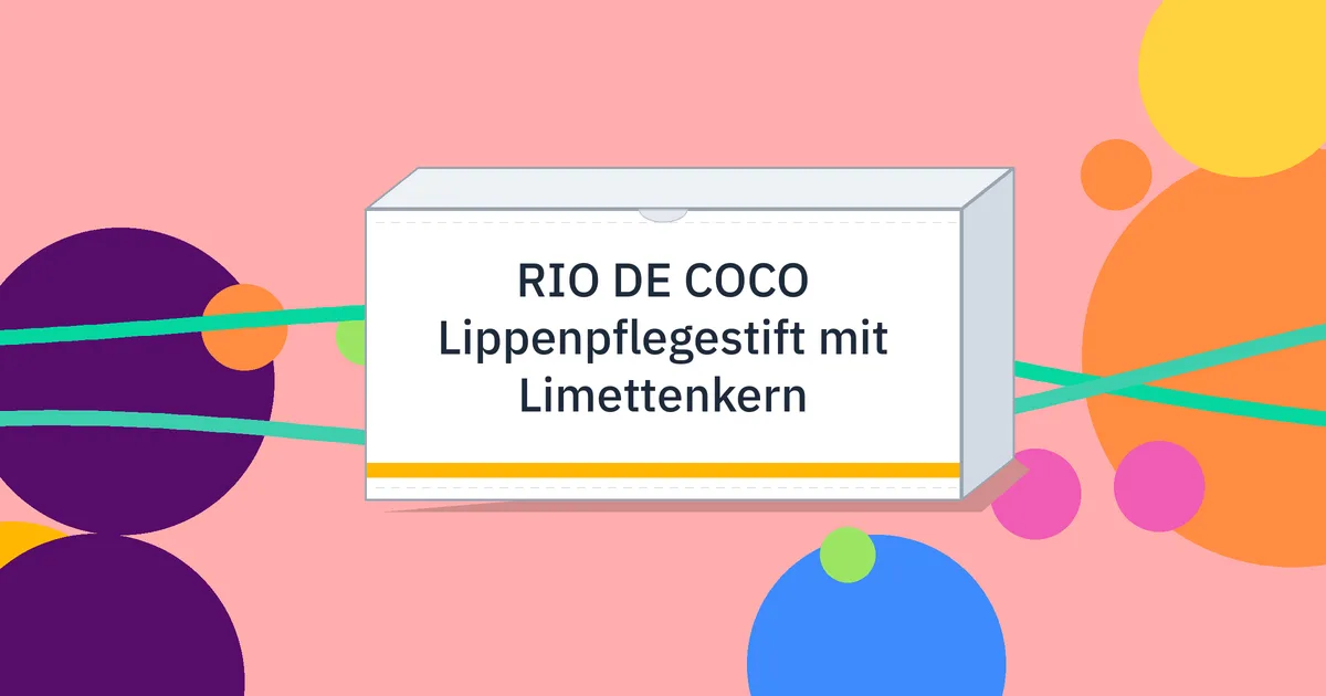Symbolbild: Packung mit der Aufschrift RIO DE COCO Lippenpflegestift mit Limettenkern (PZN 18854820) – Verfügbarkeit und Bezug in Apotheken in Frankfurt am Main