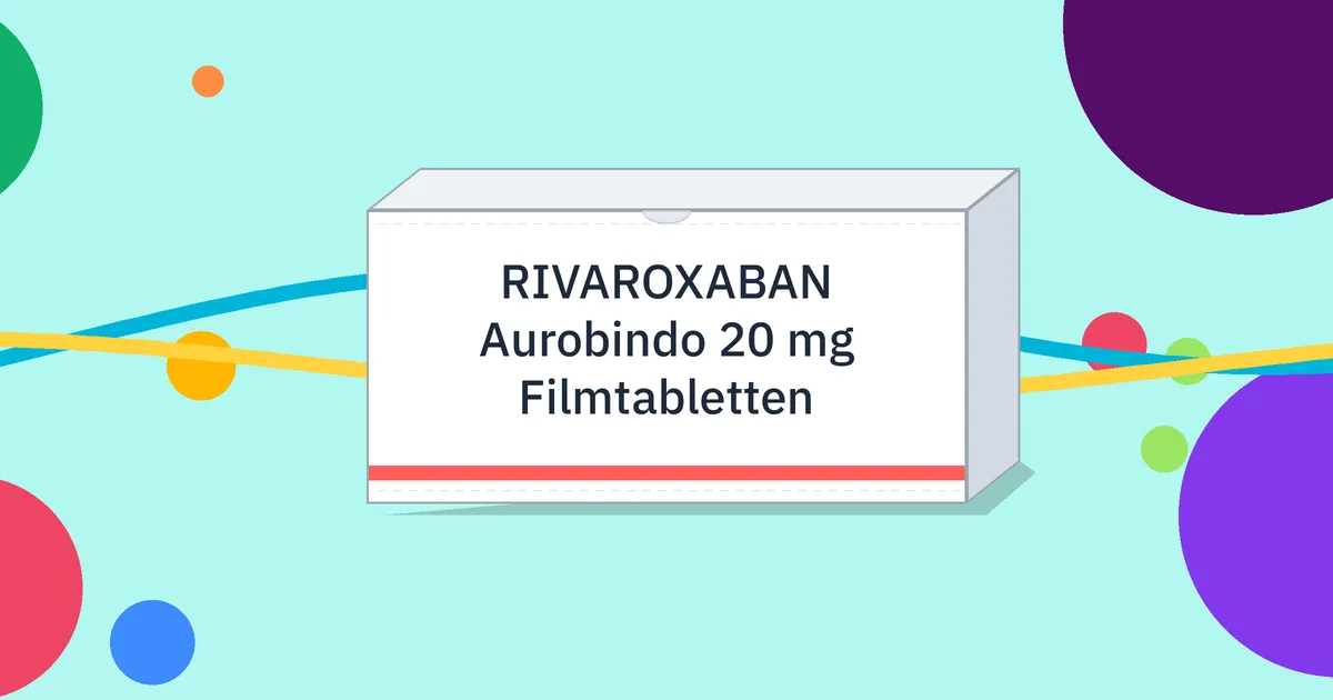 Symbolbild: Packung mit der Aufschrift RIVAROXABAN Aurobindo 20 mg Filmtabletten (PZN 18737095) – Verfügbarkeit und Bezug in Apotheken in Frankfurt am Main