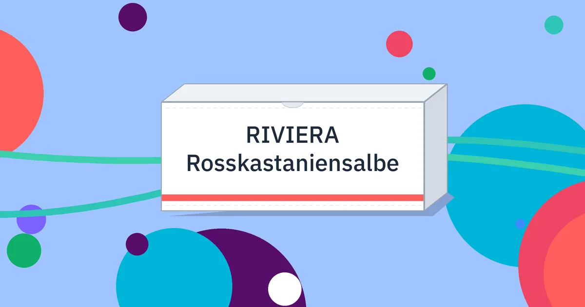 Symbolbild: Packung mit der Aufschrift RIVIERA Rosskastaniensalbe (PZN 19992760) – Verfügbarkeit und Bezug in Apotheken in Frankfurt am Main