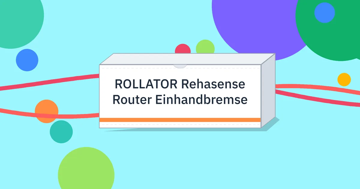 Symbolbild: Packung mit der Aufschrift ROLLATOR Rehasense Router Einhandbremse (PZN 11109579) – Verfügbarkeit und Bezug in Apotheken in Frankfurt am Main