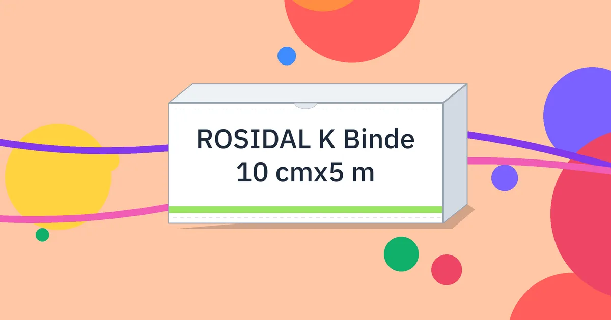 Symbolbild: Packung mit der Aufschrift ROSIDAL K Binde 10 cmx5 m (PZN 15320816) – Verfügbarkeit und Bezug in Apotheken in Frankfurt am Main