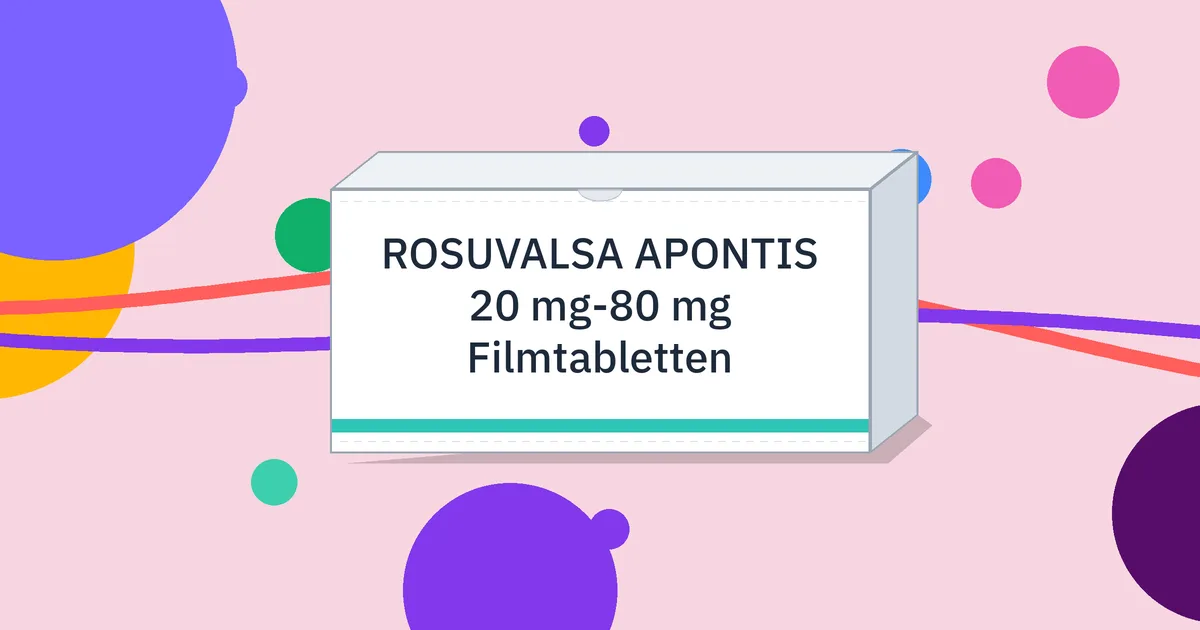 Symbolbild: Packung mit der Aufschrift ROSUVALSA APONTIS 20 mg-80 mg Filmtabletten (PZN 18782322) – Verfügbarkeit und Bezug in Apotheken in Frankfurt am Main