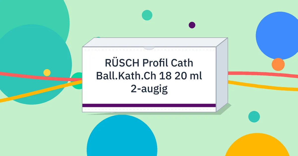 Symbolbild: Packung mit der Aufschrift RÜSCH Profil Cath Ball.Kath.Ch 18 20 ml 2-augig (PZN 04248694) – Verfügbarkeit und Bezug in Apotheken in Frankfurt am Main