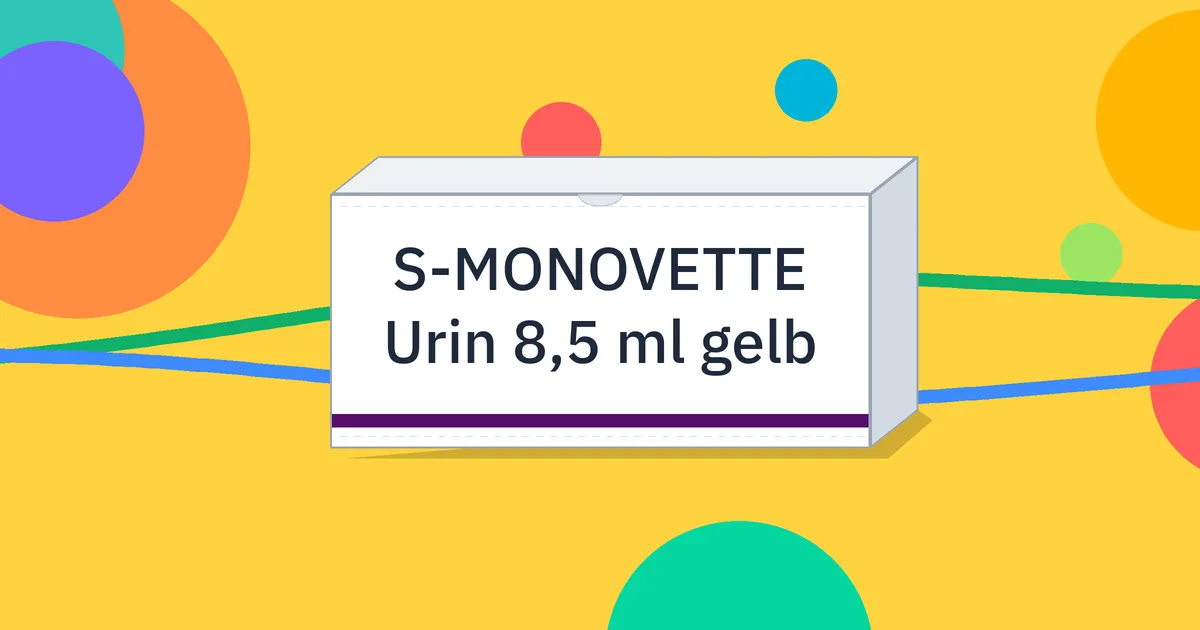 Symbolbild: Packung mit der Aufschrift S-MONOVETTE Urin 8,5 ml gelb (PZN 10260067) – Verfügbarkeit und Bezug in Apotheken in Frankfurt am Main