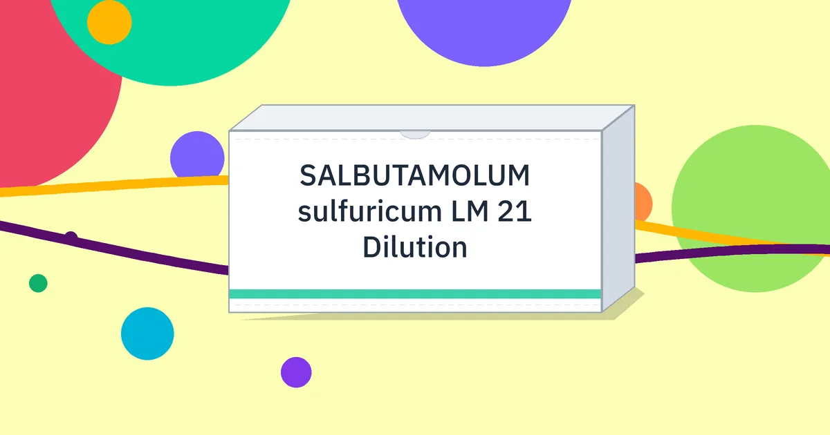 Symbolbild: Packung mit der Aufschrift SALBUTAMOLUM sulfuricum LM 21 Dilution (PZN 18271900) – Verfügbarkeit und Bezug in Apotheken in Frankfurt am Main