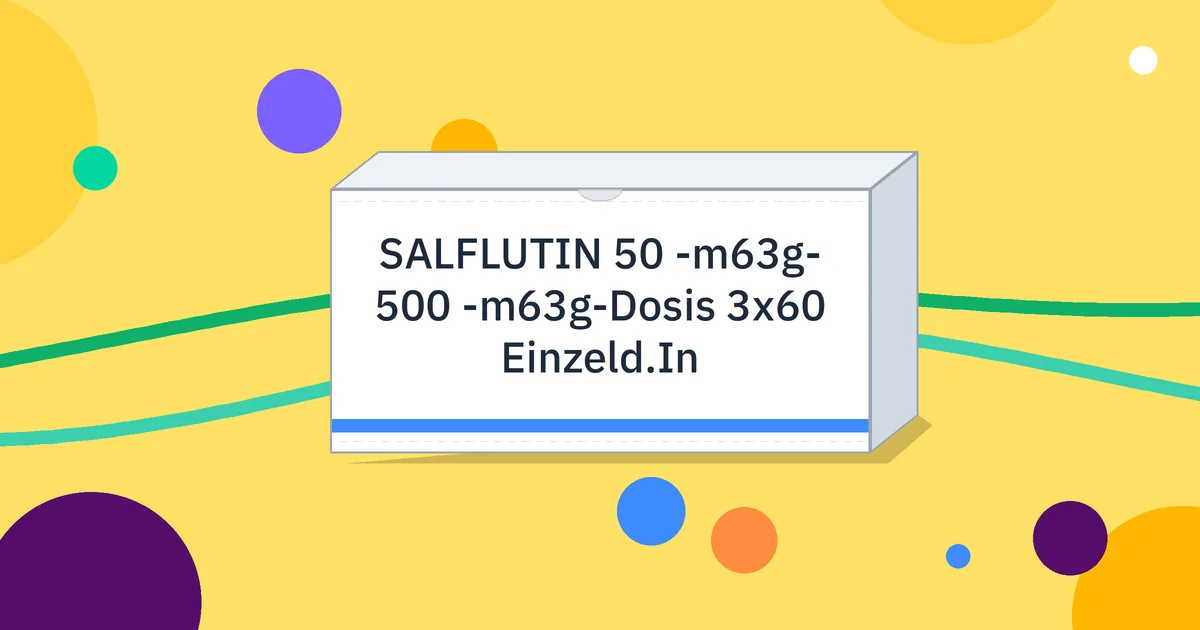Symbolbild: Packung mit der Aufschrift SALFLUTIN 50 -m63g-500 -m63g-Dosis 3x60 Einzeld.In (PZN 16505624) – Verfügbarkeit und Bezug in Apotheken in Frankfurt am Main