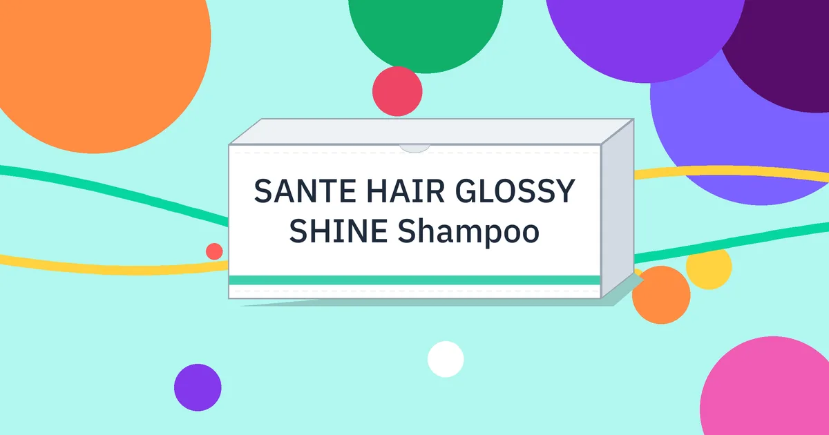 Symbolbild: Packung mit der Aufschrift SANTE HAIR GLOSSY SHINE Shampoo (PZN 19419486) – Verfügbarkeit und Bezug in Apotheken in Frankfurt am Main