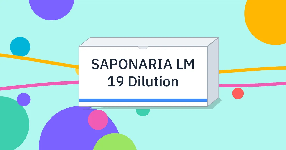 Symbolbild: Packung mit der Aufschrift SAPONARIA LM 19 Dilution (PZN 13686430) – Verfügbarkeit und Bezug in Apotheken in Frankfurt am Main