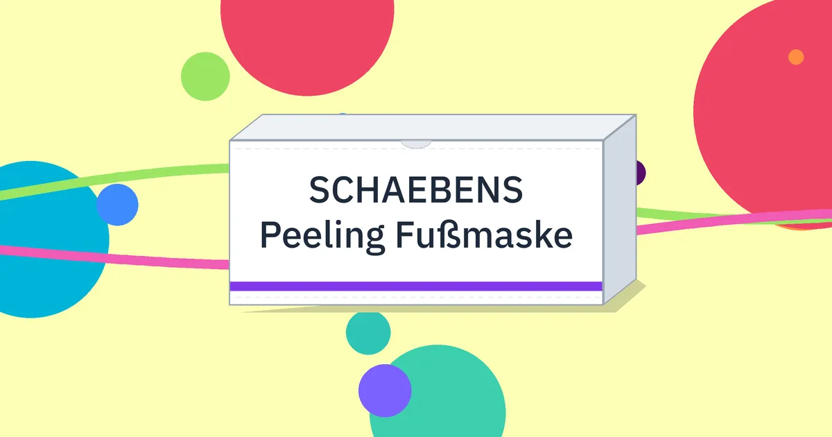 Symbolbild: Packung mit der Aufschrift SCHAEBENS Peeling Fußmaske (PZN 18750581) – Verfügbarkeit und Bezug in Apotheken in Frankfurt am Main