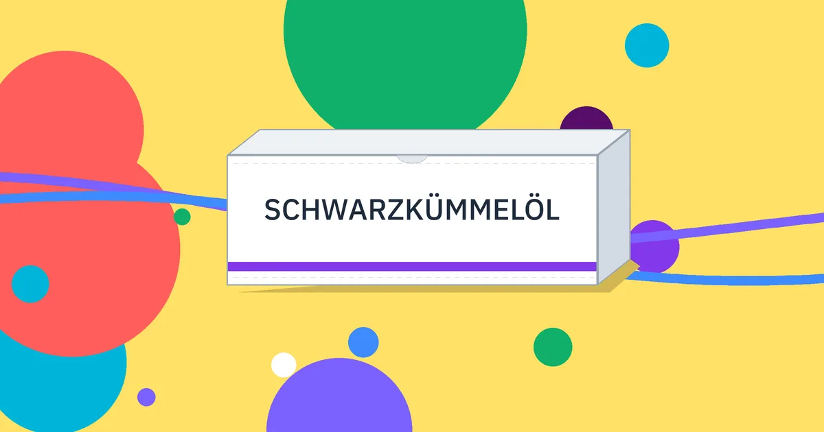 Symbolbild: Packung mit der Aufschrift SCHWARZKÜMMELÖL (PZN 07562936) – Verfügbarkeit und Bezug in Apotheken in Frankfurt am Main
