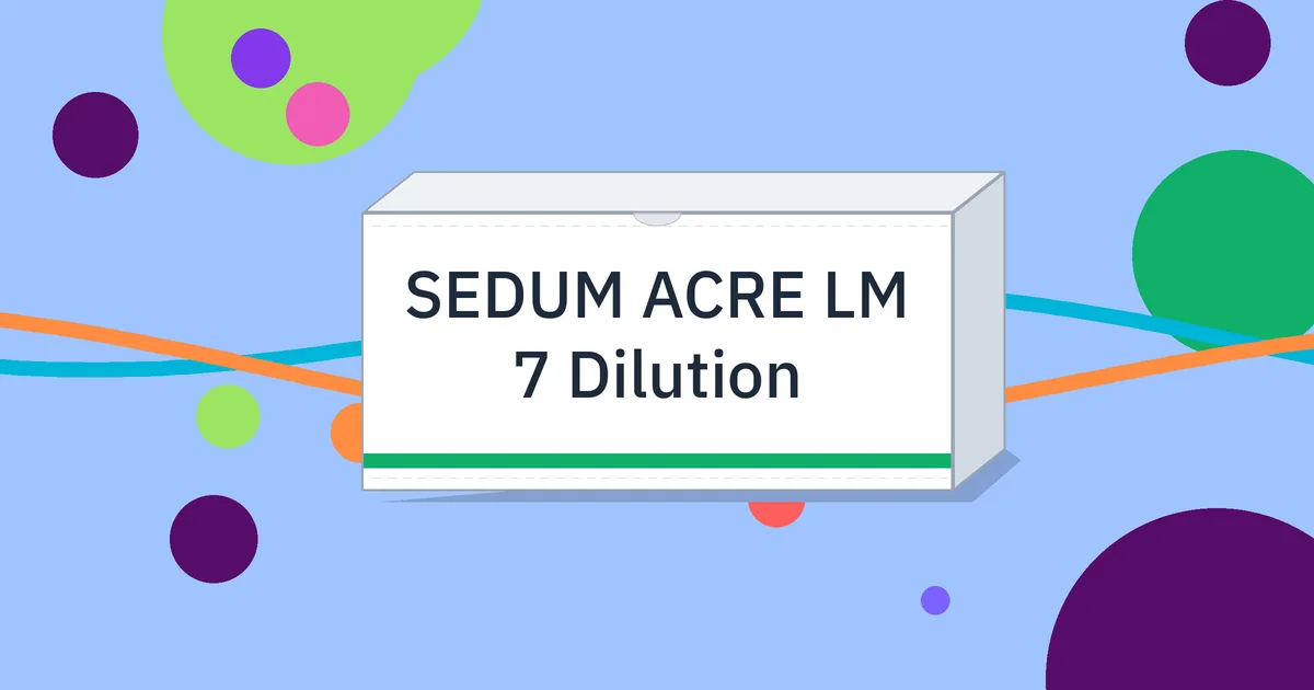 Symbolbild: Packung mit der Aufschrift SEDUM ACRE LM 7 Dilution (PZN 13691891) – Verfügbarkeit und Bezug in Apotheken in Frankfurt am Main