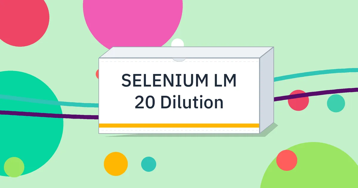 Symbolbild: Packung mit der Aufschrift SELENIUM LM 20 Dilution (PZN 13185828) – Verfügbarkeit und Bezug in Apotheken in Frankfurt am Main